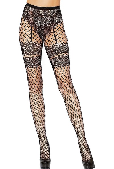 Bernato Fantezi Jartiyer Külot Görünümlü Çorap