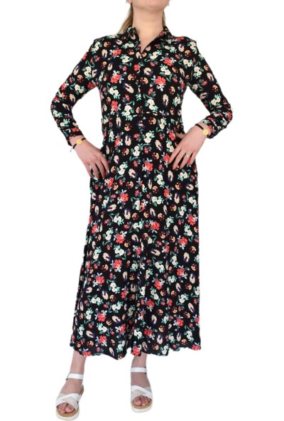 Baglan Kadın Büyük Beden Empirme Çiçekli Elbise BGL-ST01970 Baglan Kadın Büyük Beden Empirme Çiçekli Elbise BGL-ST01970