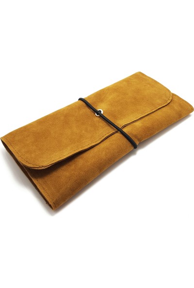 Falconetti Açık Kahverengi Süet Tütün Kesesi Çantası Tütünlük PZ66