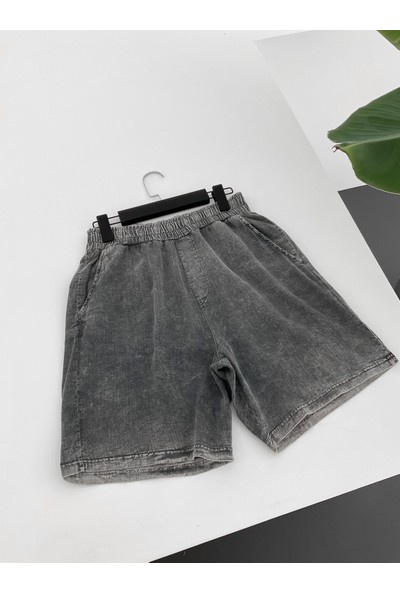 Bybasicman Siyah Yıkamalı Şort M-4034 Bybasicman Siyah Yıkamalı Şort M-4034