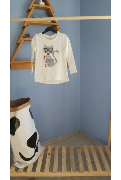 Forever Up Baby Kids Pullu Kedi Işlemeli Kız Çocuk Body Forever Up Baby Kids Pullu Kedi Işlemeli Kız Çocuk Body