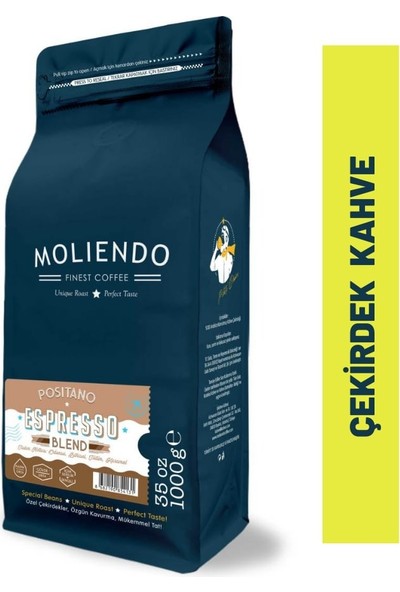 Moliendo Positano Espresso Blend Kahve Çekirdek Kahve 1000 g Moliendo Positano Espresso Blend Kahve Çekirdek Kahve 1000 g
