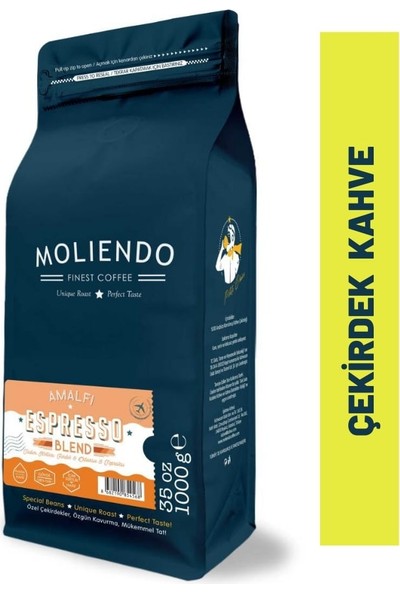 Moliendo Amalfi Espresso Blend Kahve 1000 Gr. Çekirdek Kahve Moliendo Amalfi Espresso Blend Kahve 1000 Gr. Çekirdek Kahve