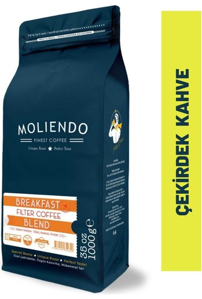 Moliendo Breakfast Blend Filtre Kahve Çekirdek Kahve 1000 g Moliendo Breakfast Blend Filtre Kahve Çekirdek Kahve 1000 g