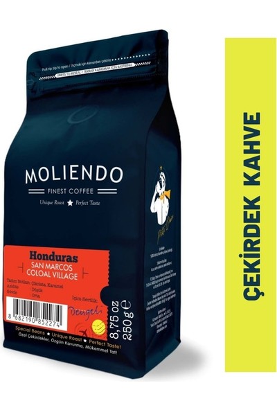 Moliendo Honduras San Marcos Coloal Village Yöresel Çekirdek Kahve 250 gr