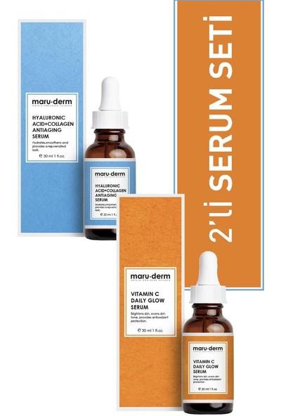 Maru.Derm Maruderm 2li Serum Seti - C Vitamini Serumu & Ha Kolajen Serumu MRD103 Maru.Derm Maruderm 2li Serum Seti - C Vitamini Serumu & Ha Kolajen Serumu MRD103