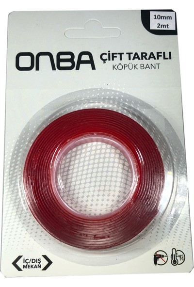 Eraks Çift Taraflı Şeffaf Akrilik Bant 10MMX2MT Eraks Çift Taraflı Şeffaf Akrilik Bant 10MMX2MT
