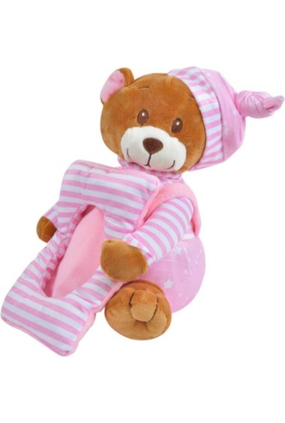 Aykü Alkan Çerçeveli Ayı 25 cm Pembe Pelüş Ayı Çocuk Oyuncak