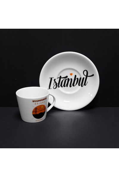 Root Ceramic Istanbul Boğazı Çay Fincanı ve Tabağı Root Ceramic Istanbul Boğazı Çay Fincanı ve Tabağı