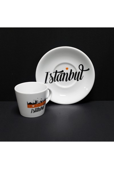 Root Ceramic I Love Istanbul Çay Fincanı ve Tabağı Root Ceramic I Love Istanbul Çay Fincanı ve Tabağı
