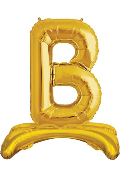 Partipan Ayaklı B Harf Gold Folyo Balon Partipan Ayaklı B Harf Gold Folyo Balon