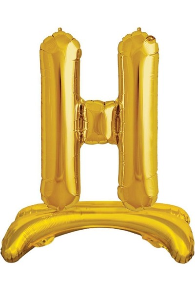 Partipan Ayaklı H Harf Gold Folyo Balon Partipan Ayaklı H Harf Gold Folyo Balon
