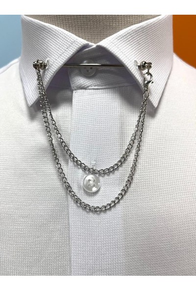 Ars Magic Box Silver Zincir Detay Yaka Iğnesi Ars Magic Box Silver Zincir Detay Yaka Iğnesi