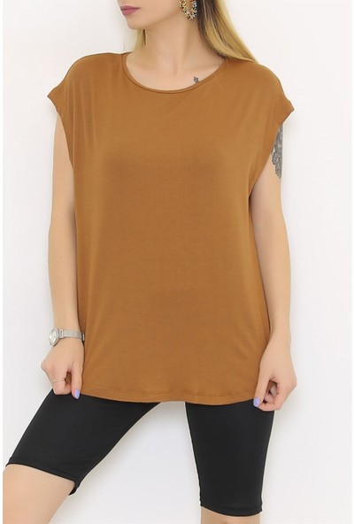 By Mino Sıfır Kol Bluz Açıkkahve - 1657.1095.
