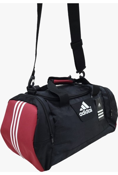 Adidas Orta Boy Seyahat Fitness ve Spor Çantası Siyah-Kırmızı 45 cm