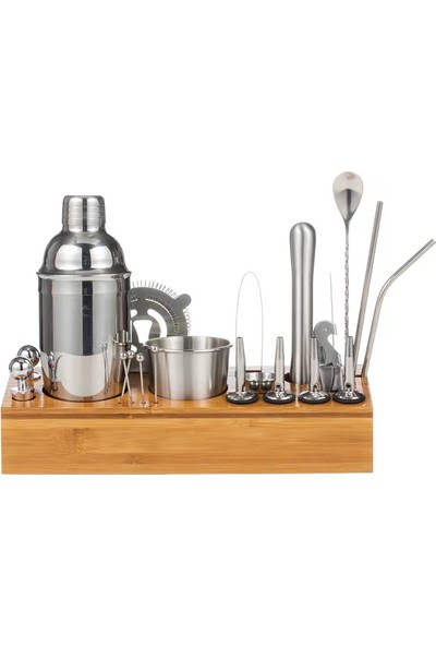 Kit 20PCS 750ML Paslanmaz Çelik Metal Kokteyl Çalkalayıcı Içecek Standlı Kit 20PCS 750ML Paslanmaz Çelik Metal Kokteyl Çalkalayıcı Içecek Standlı
