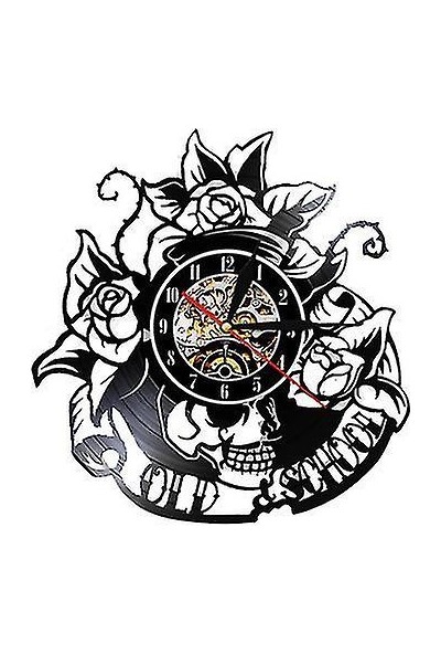 Iskelet Vinil Kayıt Duvar Saati Iskelet Vinil Kayıt Duvar Saati