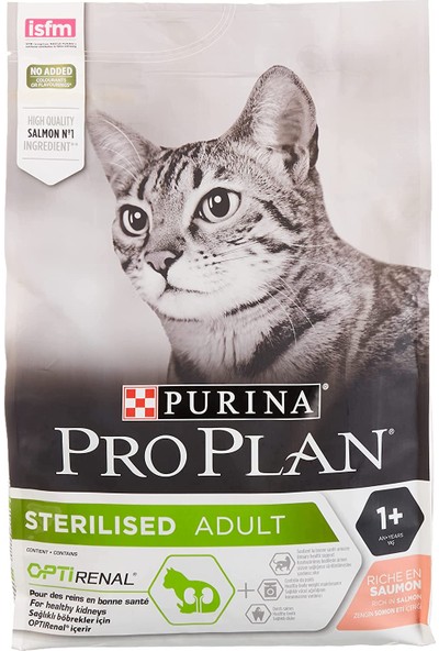 Pro Plan Sterilised Kısırlaştırılmış Kediler Için Somonlu ve Ton Balıklı Kedi Maması 3 kg Pro Plan Sterilised Kısırlaştırılmış Kediler Için Somonlu ve Ton Balıklı Kedi Maması 3 kg