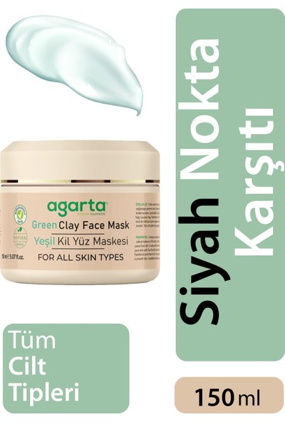 Agarta Doğal Yeşil Kil Maskesi 150 ml Agarta Doğal Yeşil Kil Maskesi 150 ml