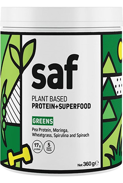 Saf Nutrition Saf Bitkisel Protein + Superfood Greens Mix 360 Gr Saf Nutrition Saf Bitkisel Protein + Superfood Greens Mix 360 Gr