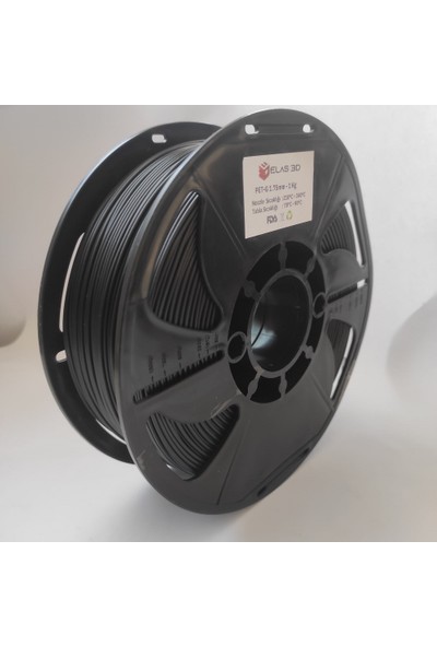 Elas 1.75mm Siyah Pet-G Filament 1kg Elas 1.75mm Siyah Pet-G Filament 1kg