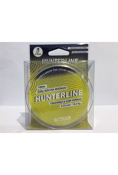 Avcıadam Hunterlıne 0,35MM - 18.6kg 100M Fluorocarbon Köstek Misinası Avcıadam Hunterlıne 0,35MM - 18.6kg 100M Fluorocarbon Köstek Misinası