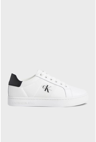 Calvin Klein Logolu Hakiki Deri Sneaker Ayakkabı Bayan Ayakkabı YW0YW00497 0k8