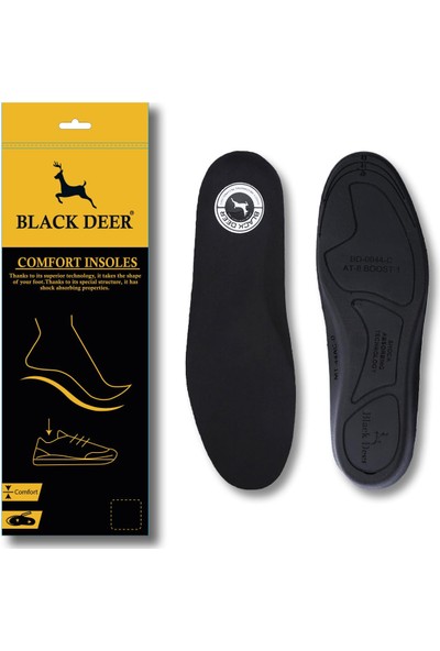 Black Deer Shock Absorbing Technology Supportive N20 Siyah Ortopedik Tabanlık