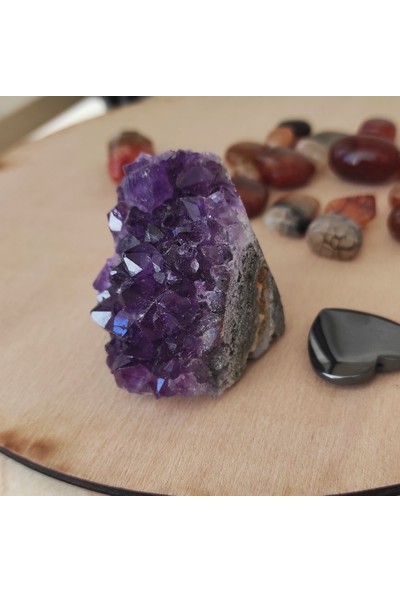 Bykolyeucum Işlenmemiş Doğal Ham Ametist Taşı ( 5x4 cm ) - KLCKT0223