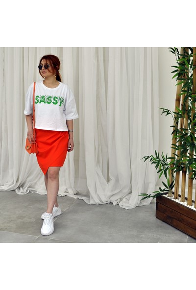 Gamze Derin Sassy Boncuklu T-Shirt Gamze Derin Sassy Boncuklu T-Shirt