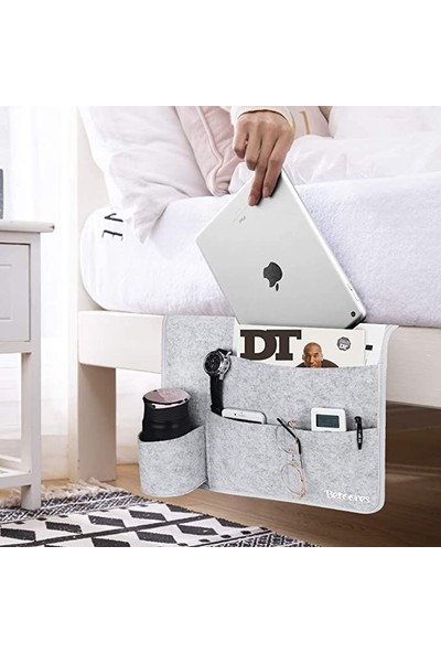 Keçe Tasarımlı Dekoratif Yatak Yanı Organizeri