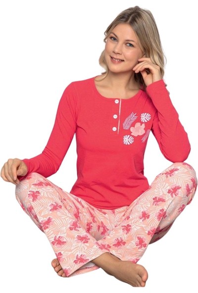 Paketle Express Polcan 8897 Uzun Kollu Bayan Pijama Takımı Paketle Express Polcan 8897 Uzun Kollu Bayan Pijama Takımı
