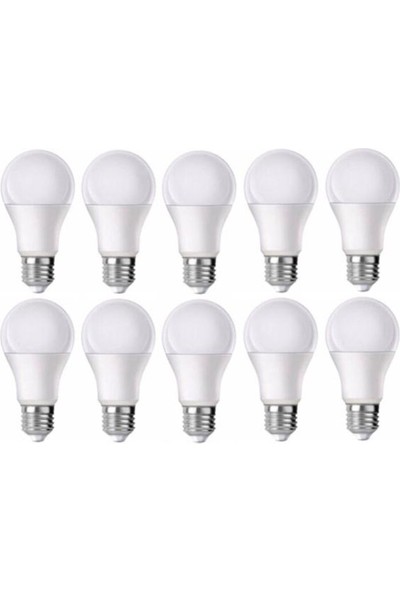 9 W LED Ampul Beyaz Renk 10LU Eko Paket 9 W LED Ampul Beyaz Renk 10LU Eko Paket