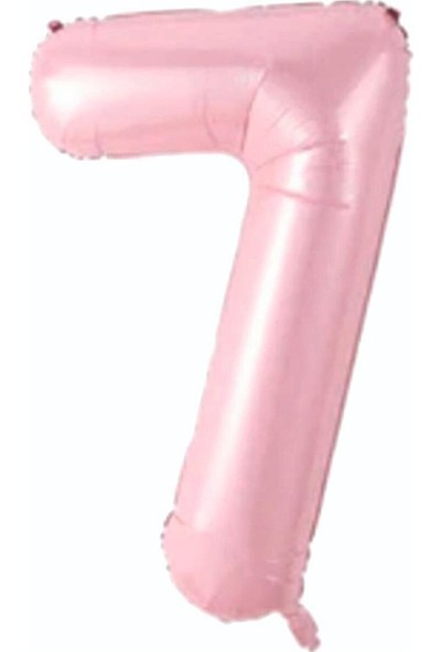 FBS Ticaret 7 Rakam Folyo Pembe Balon 106 cm 40 Inc FBS Ticaret 7 Rakam Folyo Pembe Balon 106 cm 40 Inc