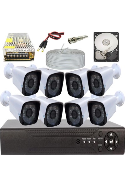 Elitcam 8 Kameralı Full Hd 1080P Kamera Seti Elitcam 8 Kameralı Full Hd 1080P Kamera Seti