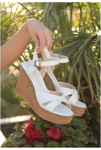 Taf Cilt Dolgu Topuk Sandalet