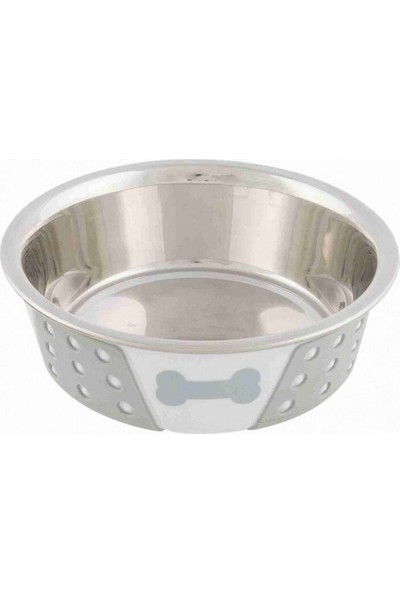Trixie Köpek Mama Su Kabı, Paslanmaz Çelik/silikon, 0,75LT/Ø 17 Cm, Beyaz/gri Trixie Köpek Mama Su Kabı, Paslanmaz Çelik/silikon, 0,75LT/Ø 17 Cm, Beyaz/gri