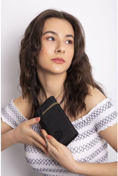 Moda House Kadın Büyük Boy Krinkıl Siyah Renk Kadın Cüzdan Moda House Kadın Büyük Boy Krinkıl Siyah Renk Kadın Cüzdan