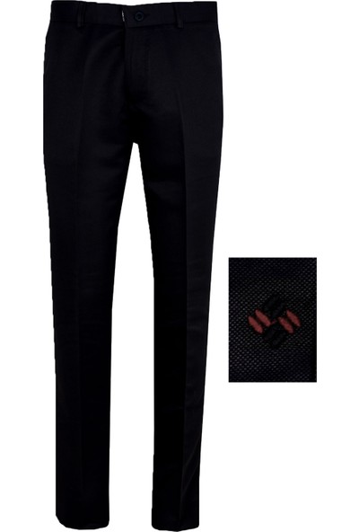 Varetta Erkek Siyah Klasik Kesim Keten Pantolon