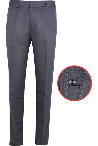 Varetta Erkek Koyu Gri Klasik Kesim Keten Pantolon Varetta Erkek Koyu Gri Klasik Kesim Keten Pantolon