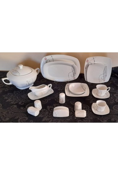 Remetta 86 Parça 12 Kişilik Porselen Yemek Takımı Remetta 86 Parça 12 Kişilik Porselen Yemek Takımı