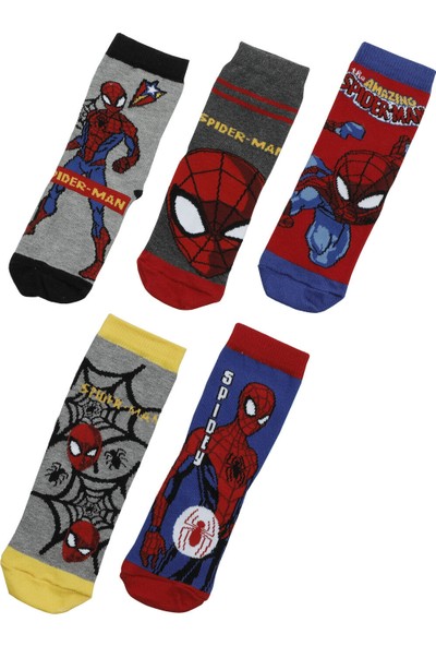 Spiderman Spırderman 5 Lı Skt-B 2fx Erkek Çocuk Soket Çorap