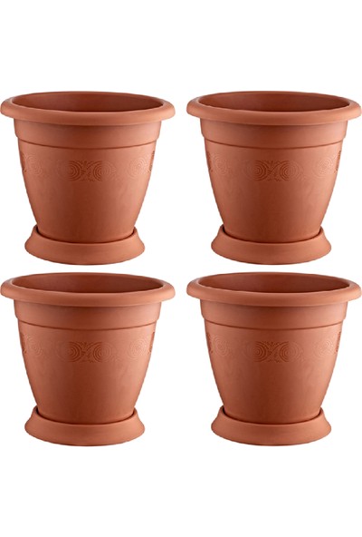Kahverengi Nostaljik Çiçek Bitki Saksısı No:17 1,5lt 4 Adet LS017 Kahverengi Nostaljik Çiçek Bitki Saksısı No:17 1,5lt 4 Adet LS017