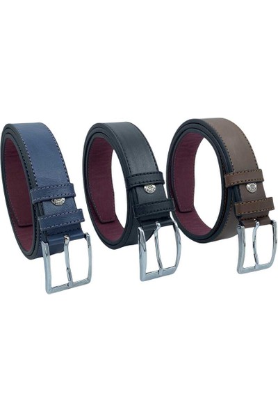 Süzer Deri 3'lü Set 3 cm Klasik Suni Deri Erkek Çocuk Kemer Siyah Lacivert Kahverengi Süzer Deri 3'lü Set 3 cm Klasik Suni Deri Erkek Çocuk Kemer Siyah Lacivert Kahverengi