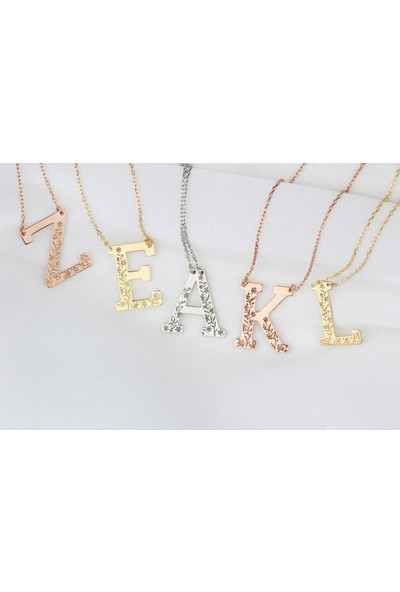 Glorria Kişiye Özel Harf Gümüş Kolye