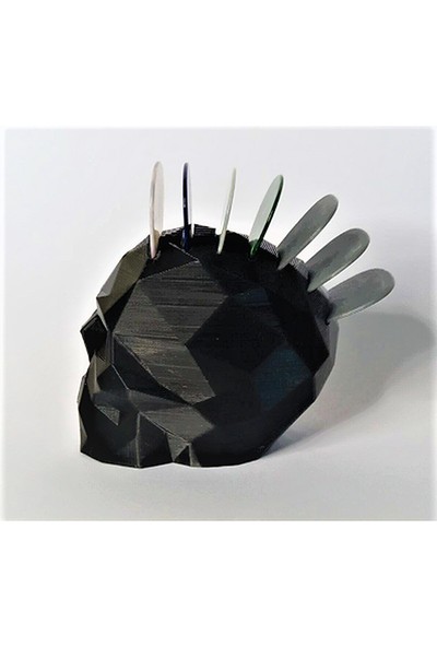 Kurukafa Tasarım Pena Tutucu Dekoratif Penalık Siyah