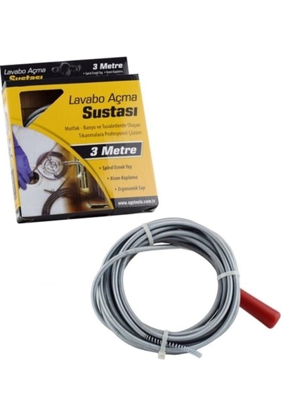 Sgs Lavabo Açma Sustası - 3 mt Sgs Lavabo Açma Sustası - 3 mt