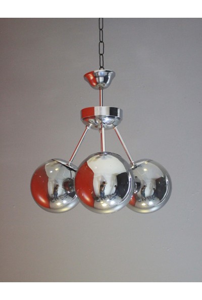 Sarmaşık Krom Füme Camlı 3'lü Avize Sarmaşık Krom Füme Camlı 3'lü Avize