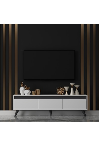 Mert Sert Mobilya Century Beyaz Tv Sehpası 150 cm Mert Sert Mobilya Century Beyaz Tv Sehpası 150 cm