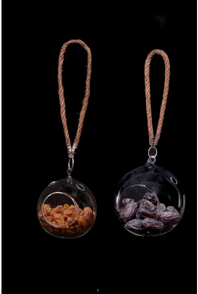 Dekoratif Ip Askılı Cam Fanus